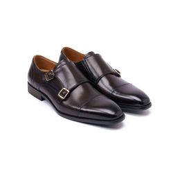 British Passport Leder-Monkstraps in Braun - 63% | Gr&ouml;&szlig;e 43 | Herren-schuhe-halbschuhe