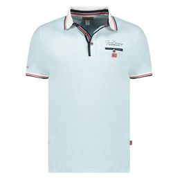 Geographical Norway Poloshirt "Kblended" in Hellblau - 71% | Gr&ouml;&szlig;e L | Herren-plussize