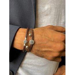 Uomo Leder-Armband in Hellbraun - 69% | Gr&ouml;&szlig;e L | Herren-schmuck