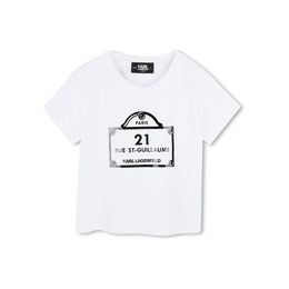 Karl Lagerfeld Kids Shirt in Wei&szlig; - 44% | Gr&ouml;&szlig;e 116 | Kinder-oberteile