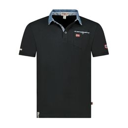 Geographical Norway Poloshirt "Kerwin" in Schwarz - 71% | Gr&ouml;&szlig;e M | Herren-plussize