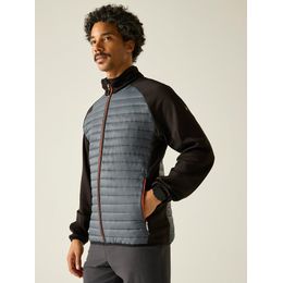 Regatta Hybridjacke "Clumber" in Anthrazit - 76% | Gr&ouml;&szlig;e S | Herren-outdoorjacken