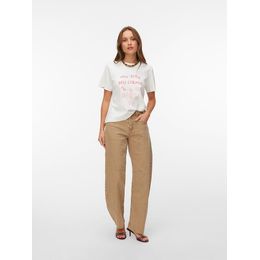 V&eacute;ro Moda Vero Moda Shirt in Wei&szlig;/ Rosa - 35% | Gr&ouml;&szlig;e S | Damen-tops