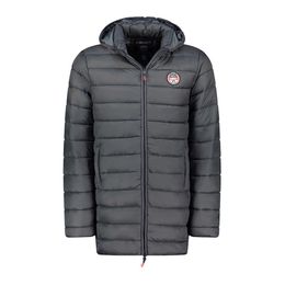 Geographical Norway Steppmantel "Amigobadge" in Anthrazit - 76% | Gr&ouml;&szlig;e S | Herrenjacken