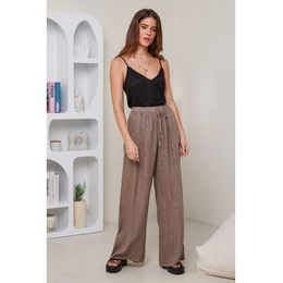 Le Monde du Lin Leinen-Hose in Taupe - 73% | Gr&ouml;&szlig;e 36/38 | Damenhosen