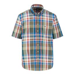 Fynch-Hatton Hemd in Khaki/ Blau - 74% | Gr&ouml;&szlig;e M | Herren-plussize