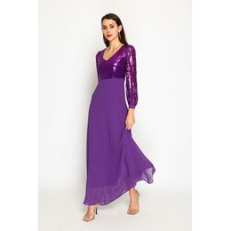 ASSUILI Kleid in Lila - 74% | Gr&ouml;&szlig;e 34 | Damen-kleider