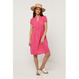 Le Monde du Lin Leinen-Kleid in Pink - 72% | Gr&ouml;&szlig;e 36/38 | Damen-kleider