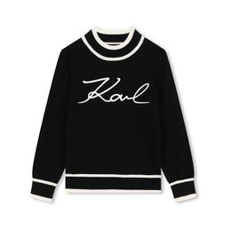 Karl Lagerfeld Kids Pullover in Schwarz/ Wei&szlig; - 64% | Gr&ouml;&szlig;e 116 | Kinder-pullover