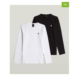 G-Star Raw G-Star 2er-Set: Longsleeves in Wei&szlig;/ Schwarz - 53% | Gr&ouml;&szlig;e 116 | Kinder-longsleeves