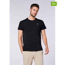 Chiemsee 2er-Set: Shirts in Schwarz - 49% | Gr&ouml;&szlig;e S | Herren-plussize