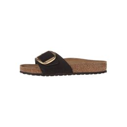 Birkenstock Leder-Pantoletten "Madrid Big Buckle" in Schwarz - 21% | Gr&ouml;&szlig;e 36 | Damen-pantoletten