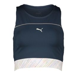 Puma Sport-BH "Run High Shine" in Dunkelblau - 67% | Gr&ouml;&szlig;e L | Damen-sportunterwaesche