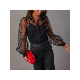 Milan Kiss Bluse in Schwarz - 56% | Gr&ouml;&szlig;e M | Damen-blusen