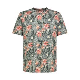 Eight2Nine Shirt in Gr&uuml;n/ Apricot - 20% | Gr&ouml;&szlig;e L | Herren-plussize