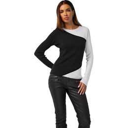Heine Pullover in Schwarz/ Wei&szlig; - 62% | Gr&ouml;&szlig;e 46 | Damen-pullover-cardigans