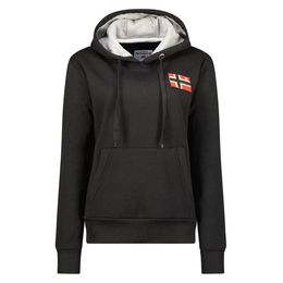 Geographical Norway Hoodie "Genifer" in Schwarz - 68% | Gr&ouml;&szlig;e S | Damen-sweatshirts-jacken
