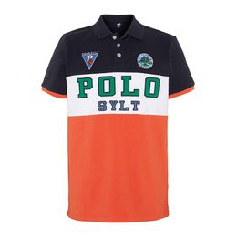 POLO SYLT Poloshirt in Orange/ Wei&szlig;/ Schwarz - 53% | Gr&ouml;&szlig;e 170/176 | Kinder-oberteile
