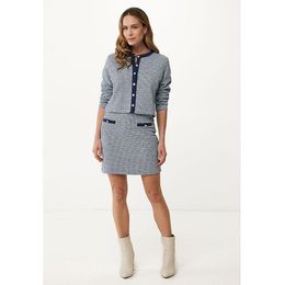 Mexx Cardigan in Dunkelblau/ Wei&szlig; - 60% | Gr&ouml;&szlig;e M | Damen-pullover-cardigans
