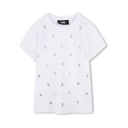 Karl Lagerfeld Kids Shirt in Wei&szlig; - 50% | Gr&ouml;&szlig;e 128 | Kinder-oberteile