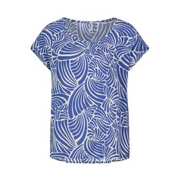 Sublevel Bluse in Blau/ Wei&szlig; - 56% | Gr&ouml;&szlig;e M | Damen-blusen