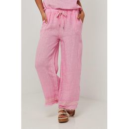 Le Monde du Lin Leinen-Hose in Rosa - 75% | Gr&ouml;&szlig;e 36/38 | Damenhosen