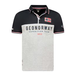 Geographical Norway Poloshirt "Ketora" in Grau/ Schwarz - 67% | Gr&ouml;&szlig;e 140 | Kinder-oberteile