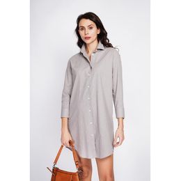 ASSUILI Leinen-Kleid in Taupe - 72% | Gr&ouml;&szlig;e 38 | Damen-kleider
