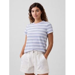 GAP Shirt in Wei&szlig;/ Blau/ Rosa - 32% | Gr&ouml;&szlig;e M | Damen-tops
