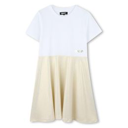 DKNY Kleid in Wei&szlig;/ Gold - 45% | Gr&ouml;&szlig;e 164 | Kinderkleider