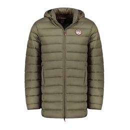 Geographical Norway Steppmantel "Amigobadge" in Khaki - 69% | Gr&ouml;&szlig;e M | Herrenjacken