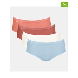 Sloggi 4er-Set: Pantys "Basic+" in Hellblau/ Wei&szlig;/ Rosa - 61% | Gr&ouml;&szlig;e 48 | Damen-unterteile