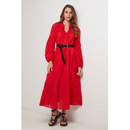Lin Passion Kleid in Rot - 74% | Gr&ouml;&szlig;e 40/42 | Damen-kleider