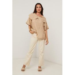Le Monde du Lin Leinen-Bluse in Beige - 73% | Gr&ouml;&szlig;e 38/40 | Damen-blusen