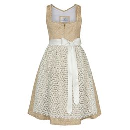 Alpenfee Dirndl "Amy" in Beige/ Creme - 62% | Gr&ouml;&szlig;e 46 | Damen-dirndl