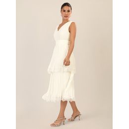 Apart Plisseekleid in Creme - 66% | Gr&ouml;&szlig;e 40 | Damen-kleider