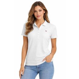 Geographical Norway Poloshirt "Krystaline" in Wei&szlig; - 71% | Gr&ouml;&szlig;e M | Damen-tops