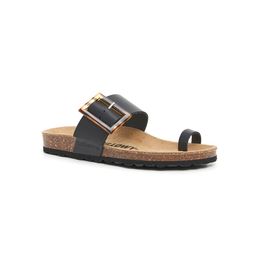 billowy Leder-Zehentrenner in Schwarz - 55% | Gr&ouml;&szlig;e 36 | Damen-sandalen