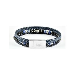 U.S. Polo Assn. Leder-Armband in Dunkelblau - 65% | Herren-schmuck