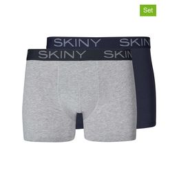 Skiny 2er-Set: Boxershorts in Dunkelblau/ Grau - 42% | Gr&ouml;&szlig;e M | Herren-waesche