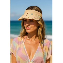 Lucky Bees Sonnenvisier in Beige - 68% | Damen-muetzen-caps