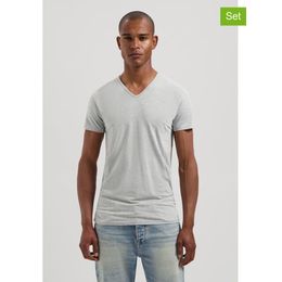 DSTREZZED 2er-Set: Shirts in Hellgrau - 54% | Gr&ouml;&szlig;e XXL | Herren-plussize
