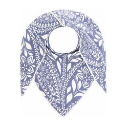 Zwillingsherz Dreieckstuch "Paisley Bl&auml;tter" in Blau - (L)200 x (B)130 cm - 21% | Damen-schals-tuecher