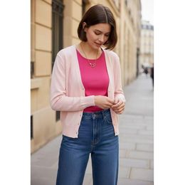 ASSUILI Cardigan in Rosa - 68% | Gr&ouml;&szlig;e 36 | Damen-pullover-cardigans