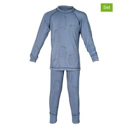 ISBJ&Ouml;RN Isbj&ouml;rn 2tlg. Funktionsw&auml;sche-Set "Polarbear" in Blau - 41% | Gr&ouml;&szlig;e 98/104 | Kinder-outdoor-waesche