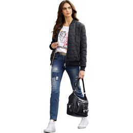 Heine Wende-Bomberjacke in Beige/ Schwarz - 78% | Gr&ouml;&szlig;e 46 | Damenjacken