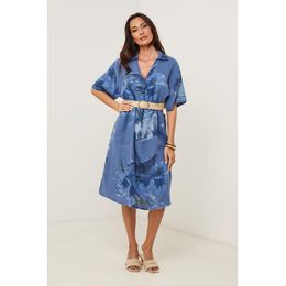 Le Monde du Lin Leinen-Kleid in Blau - 73% | Gr&ouml;&szlig;e 38/40 | Damen-kleider