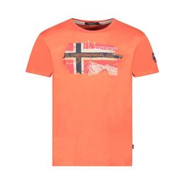 Geographical Norway Shirt "Jysuis" in Orange - 66% | Gr&ouml;&szlig;e S | Herren-plussize