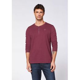 POLO SYLT Longsleeve in Bordeaux - 56% | Gr&ouml;&szlig;e S | Herrenshirts