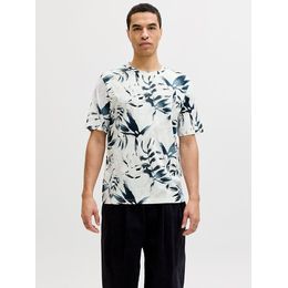 Jack & Jones Jack & Jones Shirt "Honululu" in Wei&szlig;/ Dunkelblau - 40% | Gr&ouml;&szlig;e M | Herren-plussize